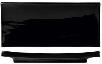 Блюдо для суши "Кунстверк", фарфор, высота 17, длина 270, ширина 115мм, черный