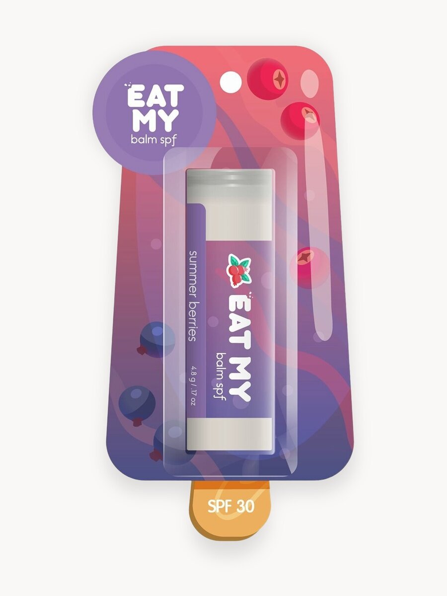 EAT MY Бальзам для губ SPF 30 "Летние ягоды", 5 г