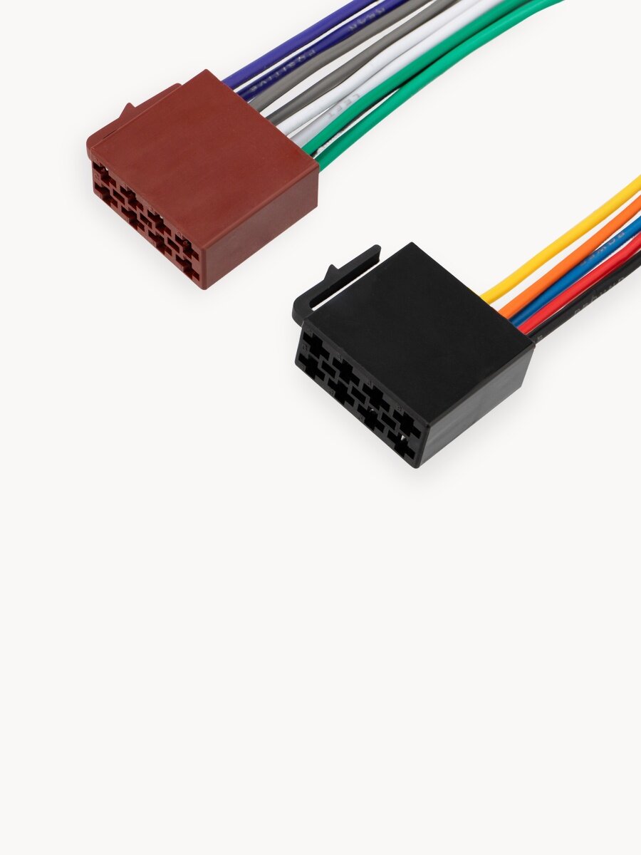 Разъем REXANT Евро ISO, для автомагнитолы, 2 гнезда (акустика и питание), черный