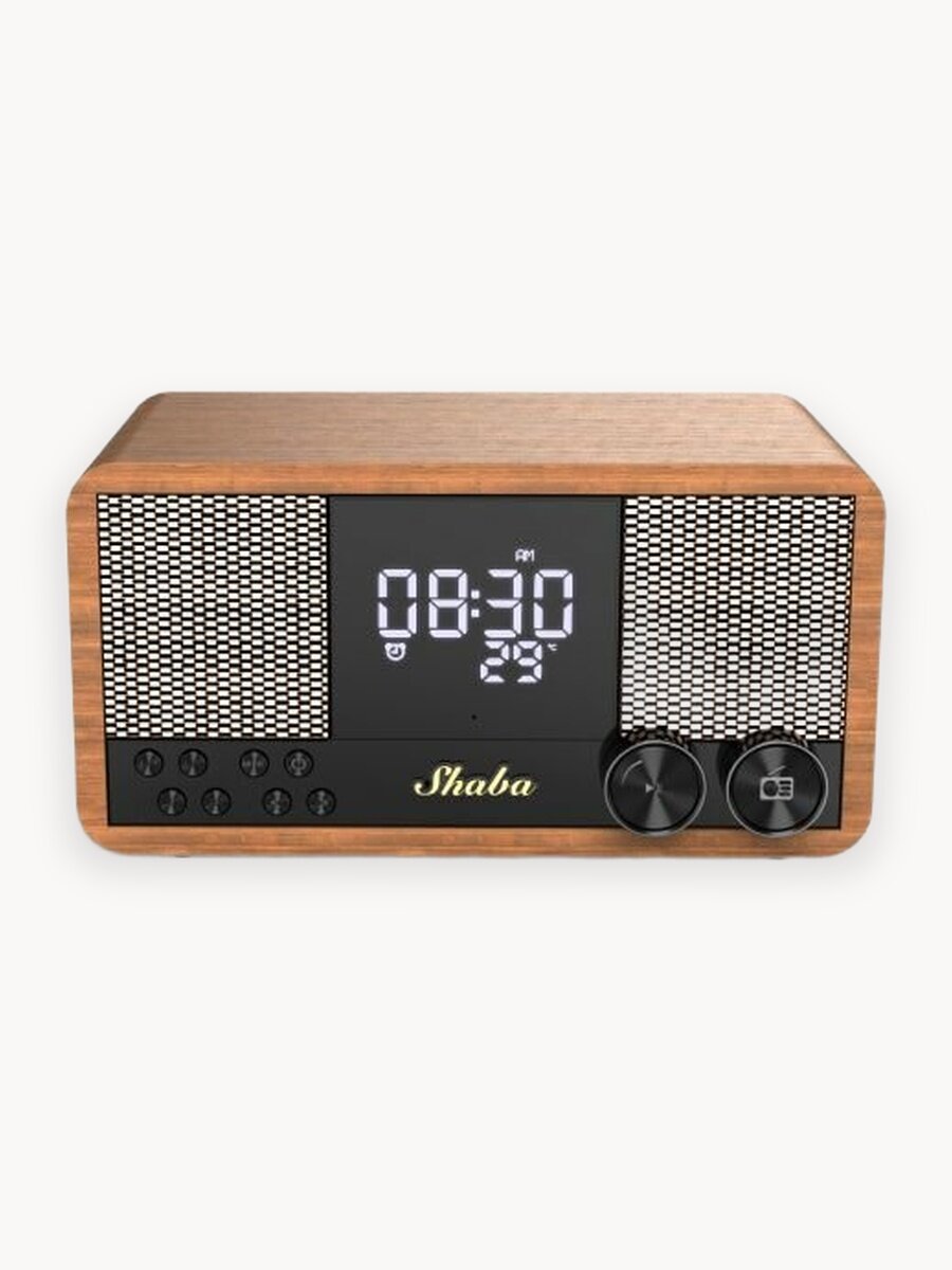 Новый ретро-динамик с часами-будильником FM-радио настольный домашний Bluetooth