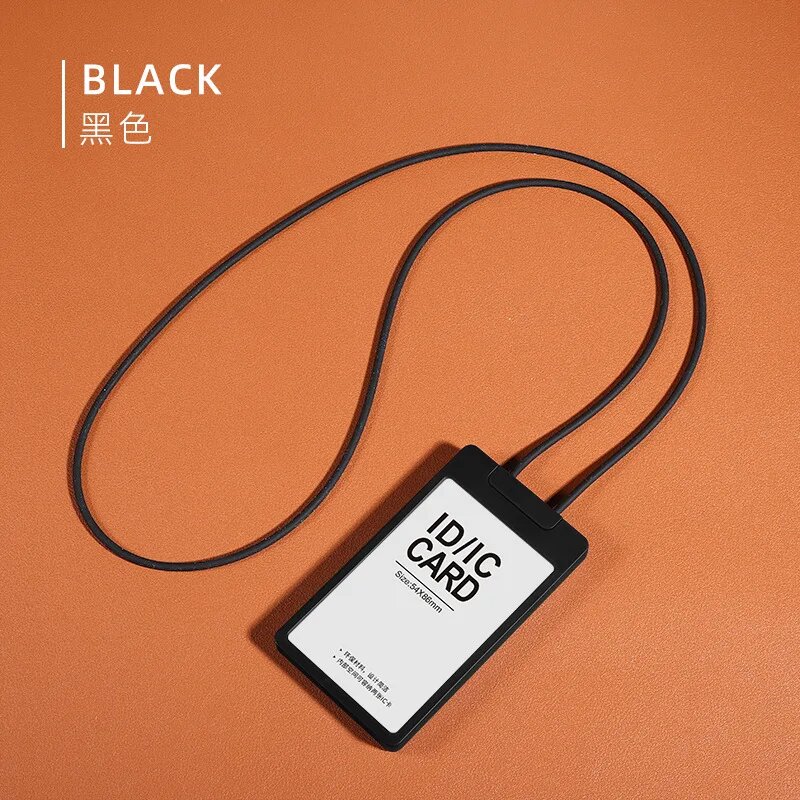 Держатель для бейджа, силиконовый ремешок Black