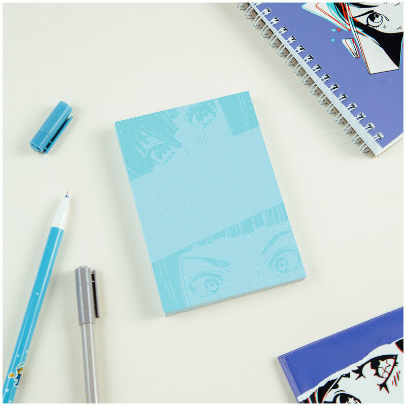 Блок для записей MESHU 8,8*12,5см, 100л,"Kawaii", на склейке, 341755
