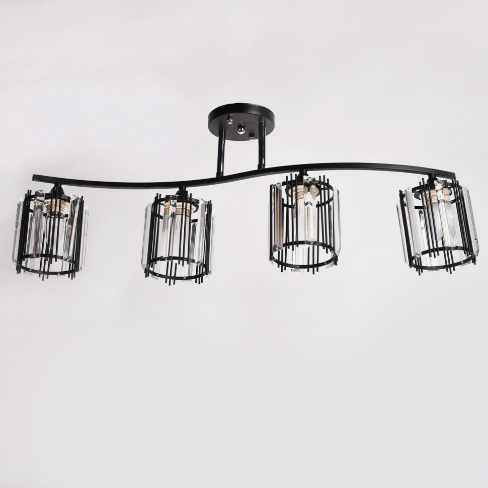 Люстра AURA 8102/4 CR+BK