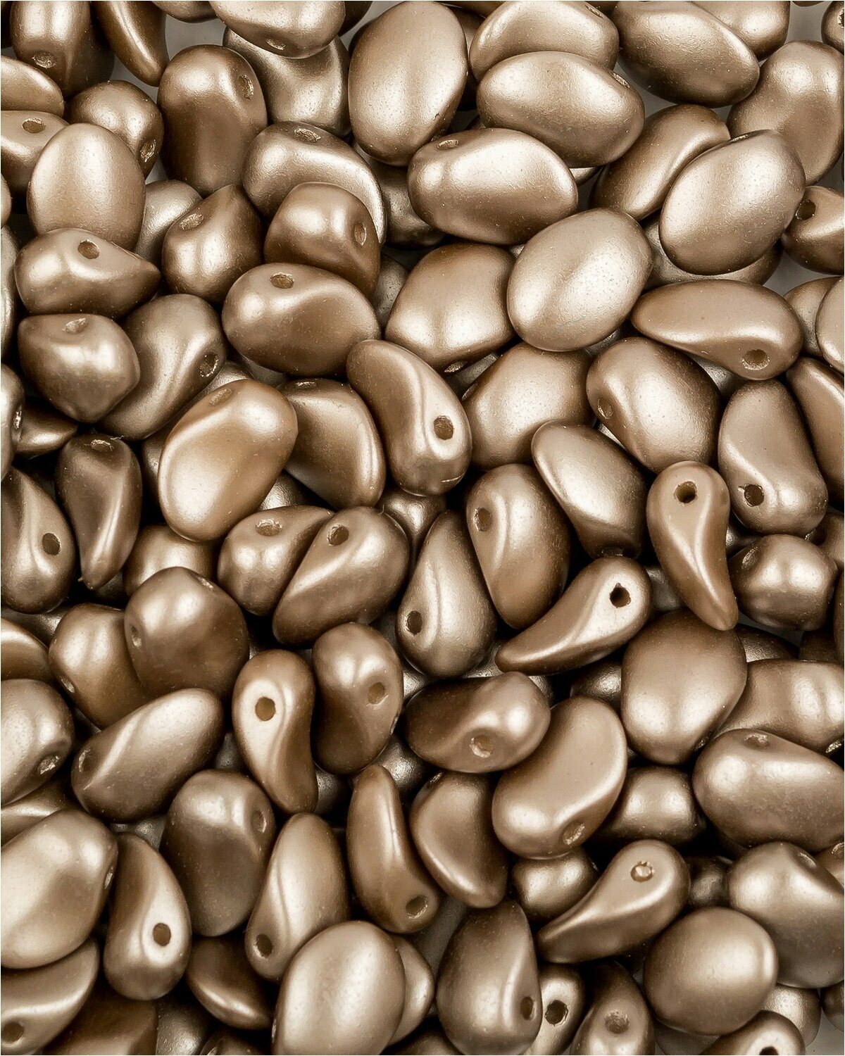 Стеклянные чешские бусины, Tulip Petals, 6х8 мм, цвет Alabaster Pastel Lt.Brown, 10 шт.