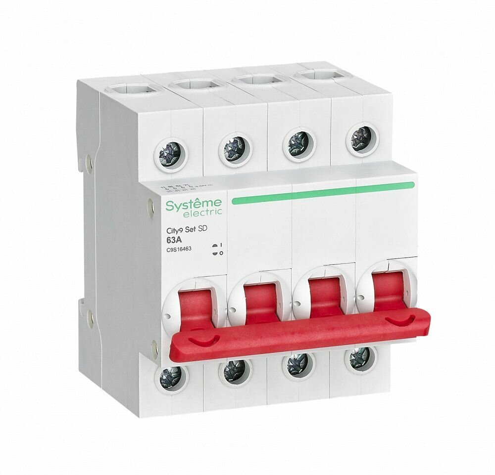 Выключатель нагрузки (ВН) 4P 63А City9 Systeme Electric (комплект из 6 шт)