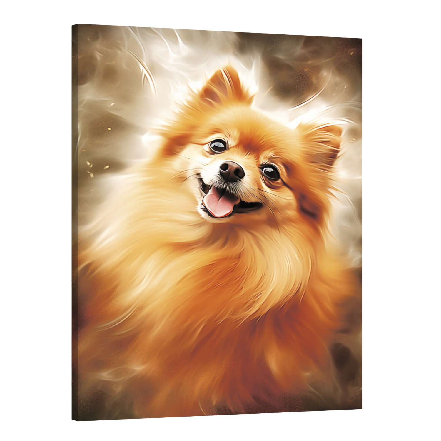 Интерьерная картина 50х70 "Шпиц: элегантность и изящество в одном образе"