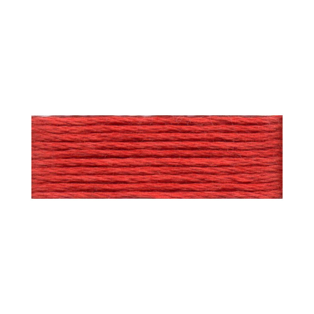 Мулине "DMC" 100% хлопок 8 м №0350 оранжево-красный