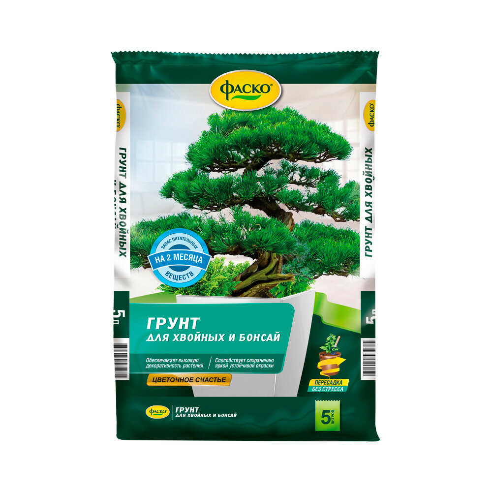 Торфогрунт Фаско Цветочное счастье для хвойных растений 5 л Фаско Of000071603