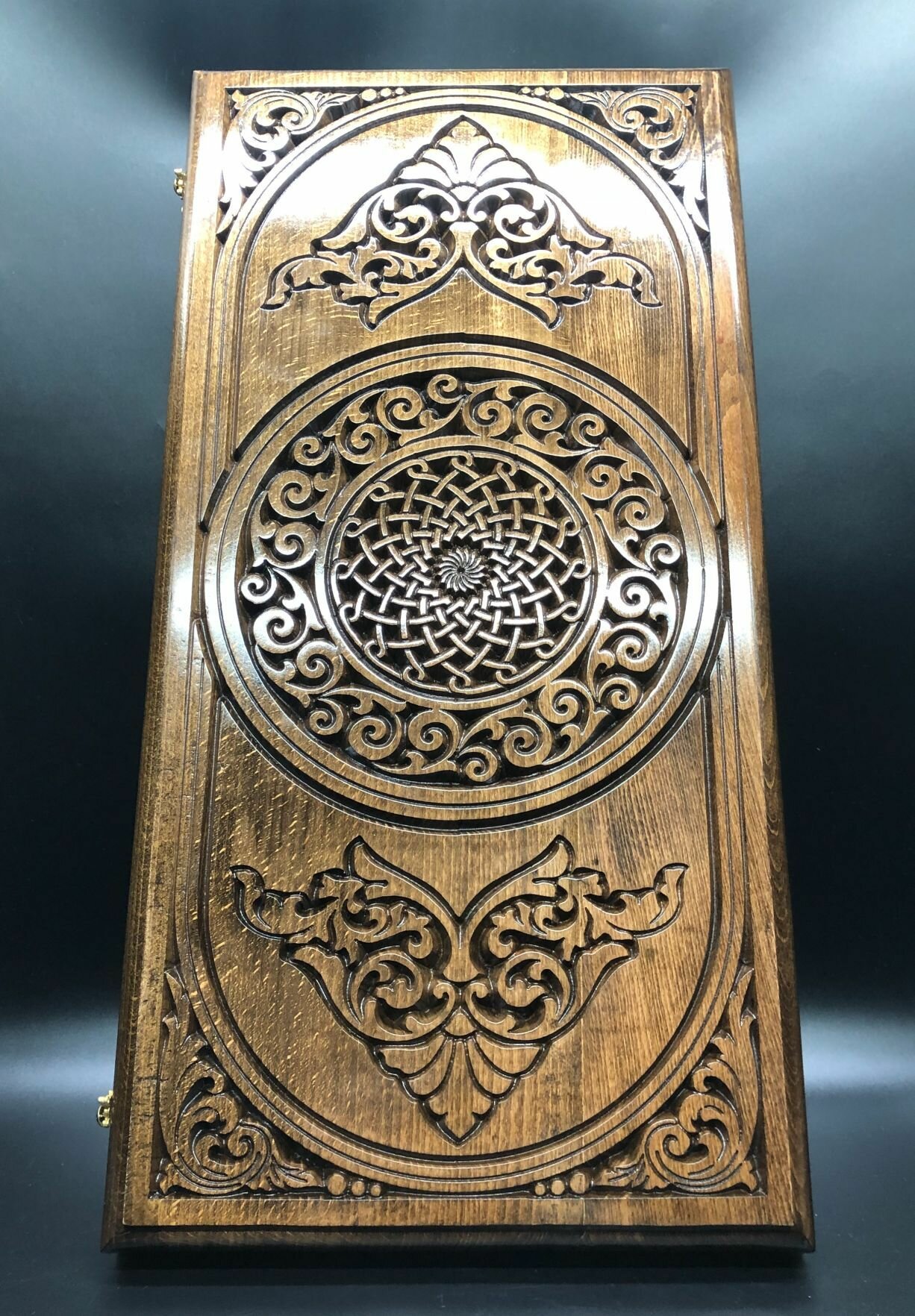 Нарды Резные "Орнамент Королевский Узор", большие 60см