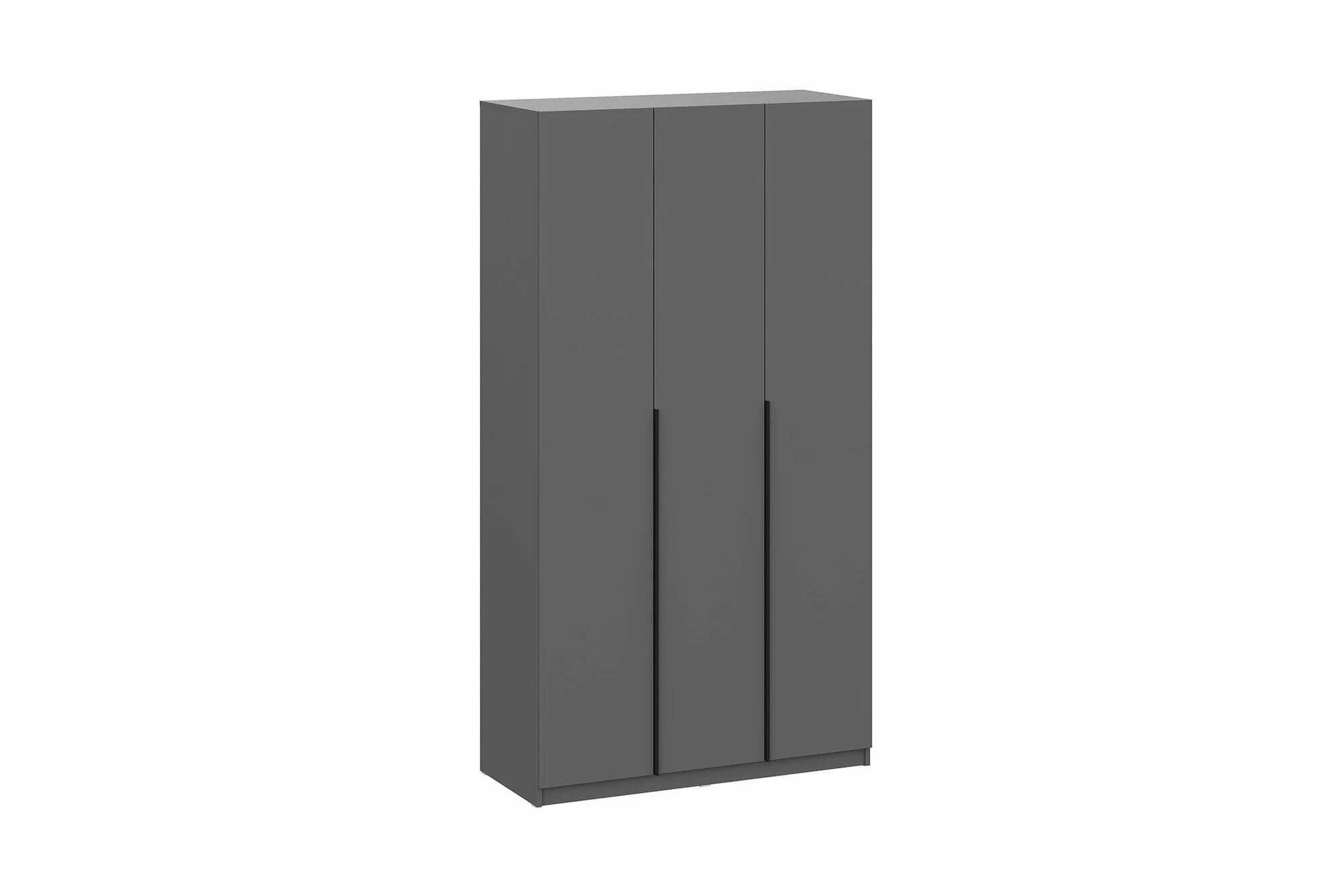 Шкаф распашной ШК / Тивина / Норд/ Луас Графит серый ЛДСП с полками, штангой, 120.1х50.6х221.6 мебельный РАЙ