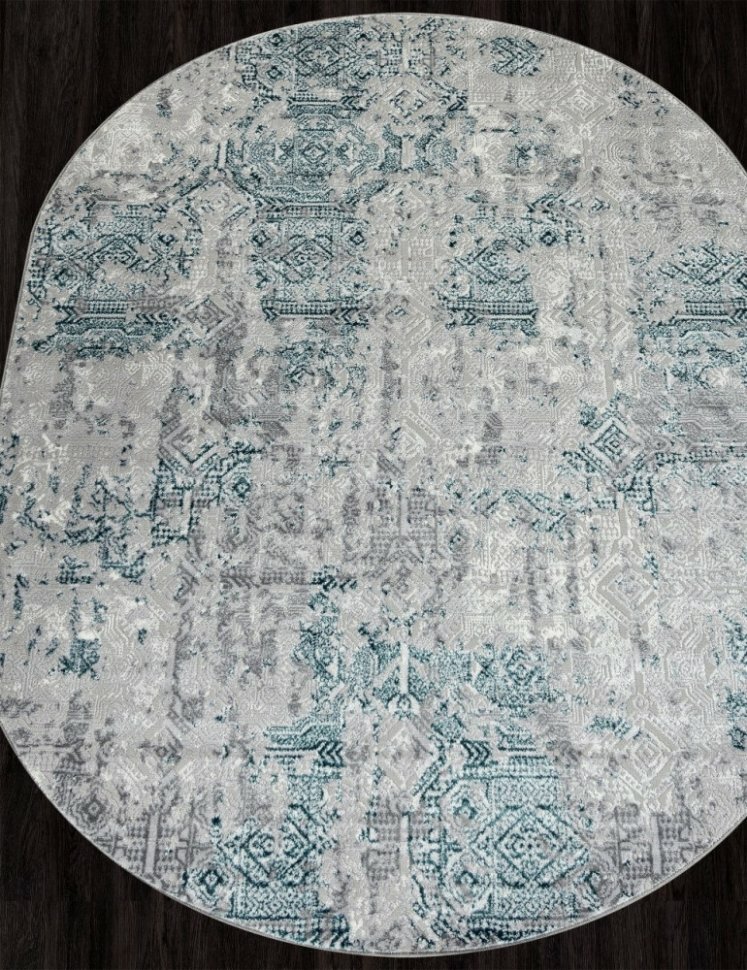 Ковер F281 - GRAY - Овал - коллекция PALERMO (1.6 х 2.3 м)