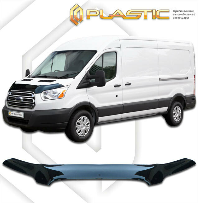 Дефлектор капота Ford Transit 2014-2022 Classic черный exclusive