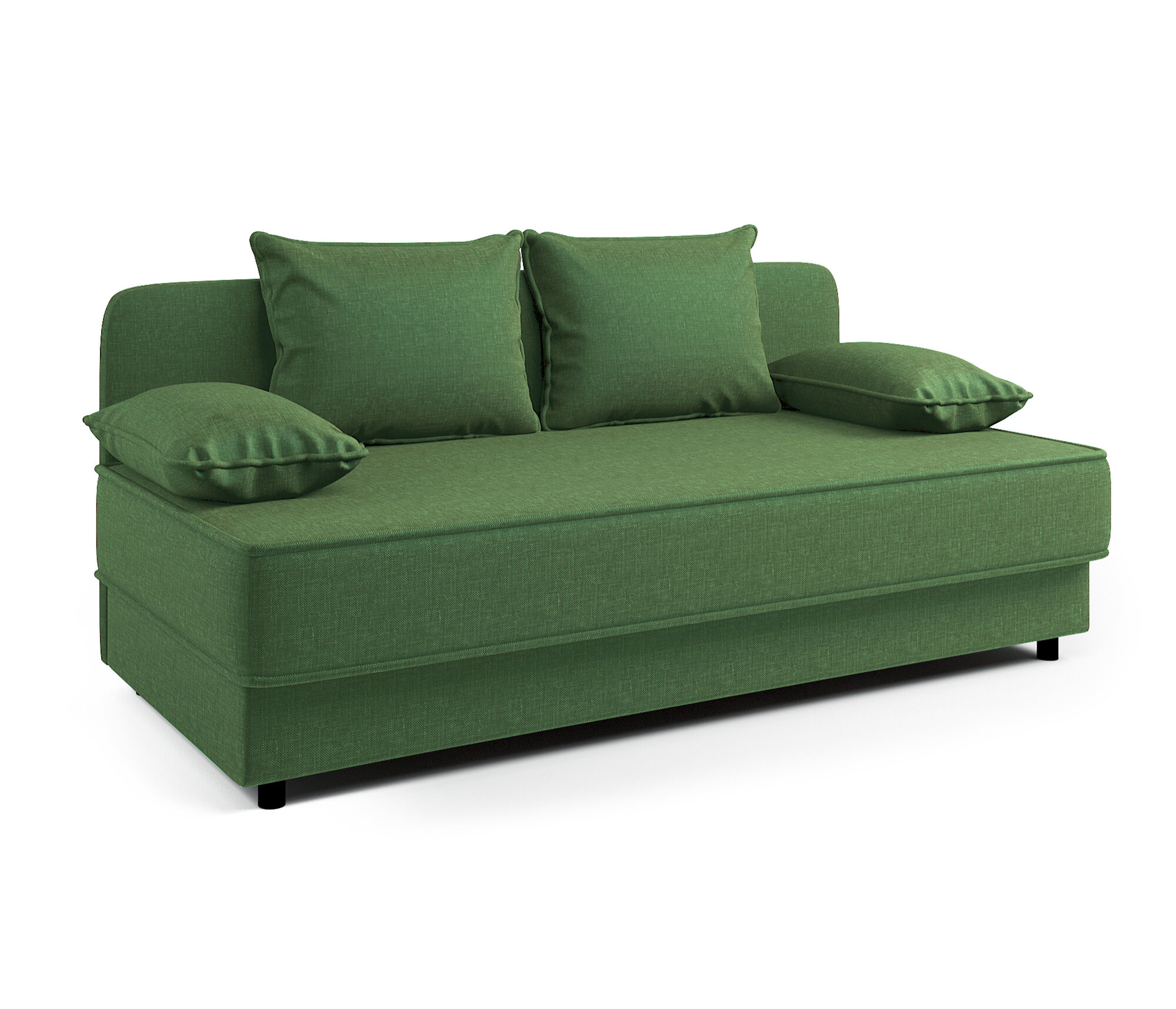 Диван кушетка Прима рогожка зеленый