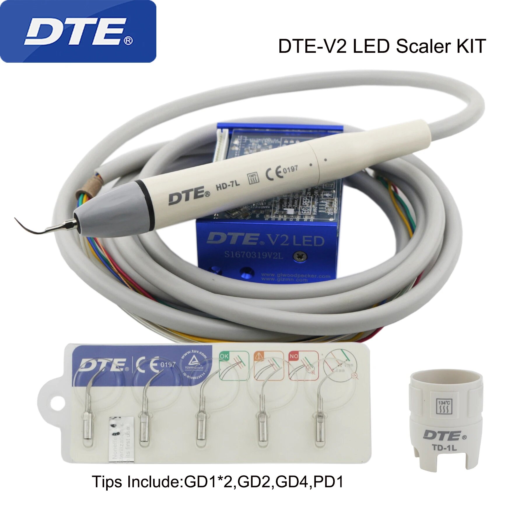 Woodpecker DTE Ультразвуковой Скалер V2 LED Scaler KIT
