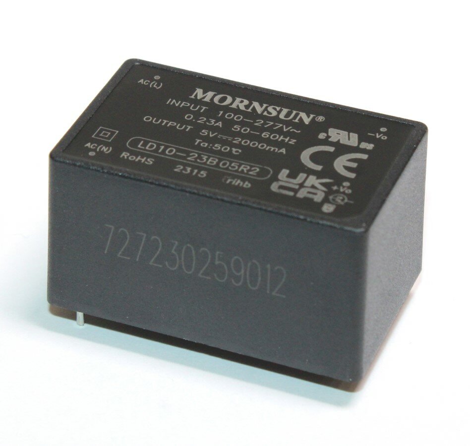 5V, 10W, 2A LD10-23B05R2, Модуль питания сетевой (блок питания под пайку), MORNSUN