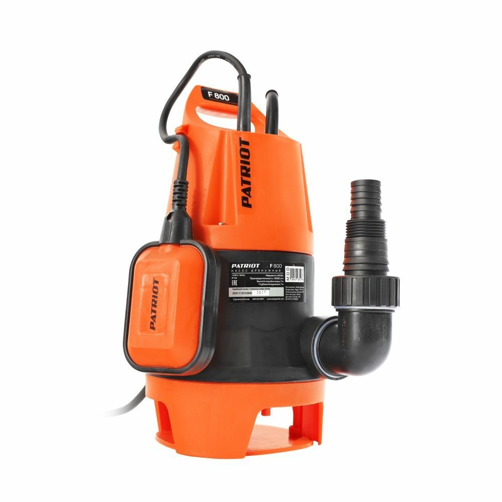 Насос дренажный 0.81 кВт Patriot F 800 315302467