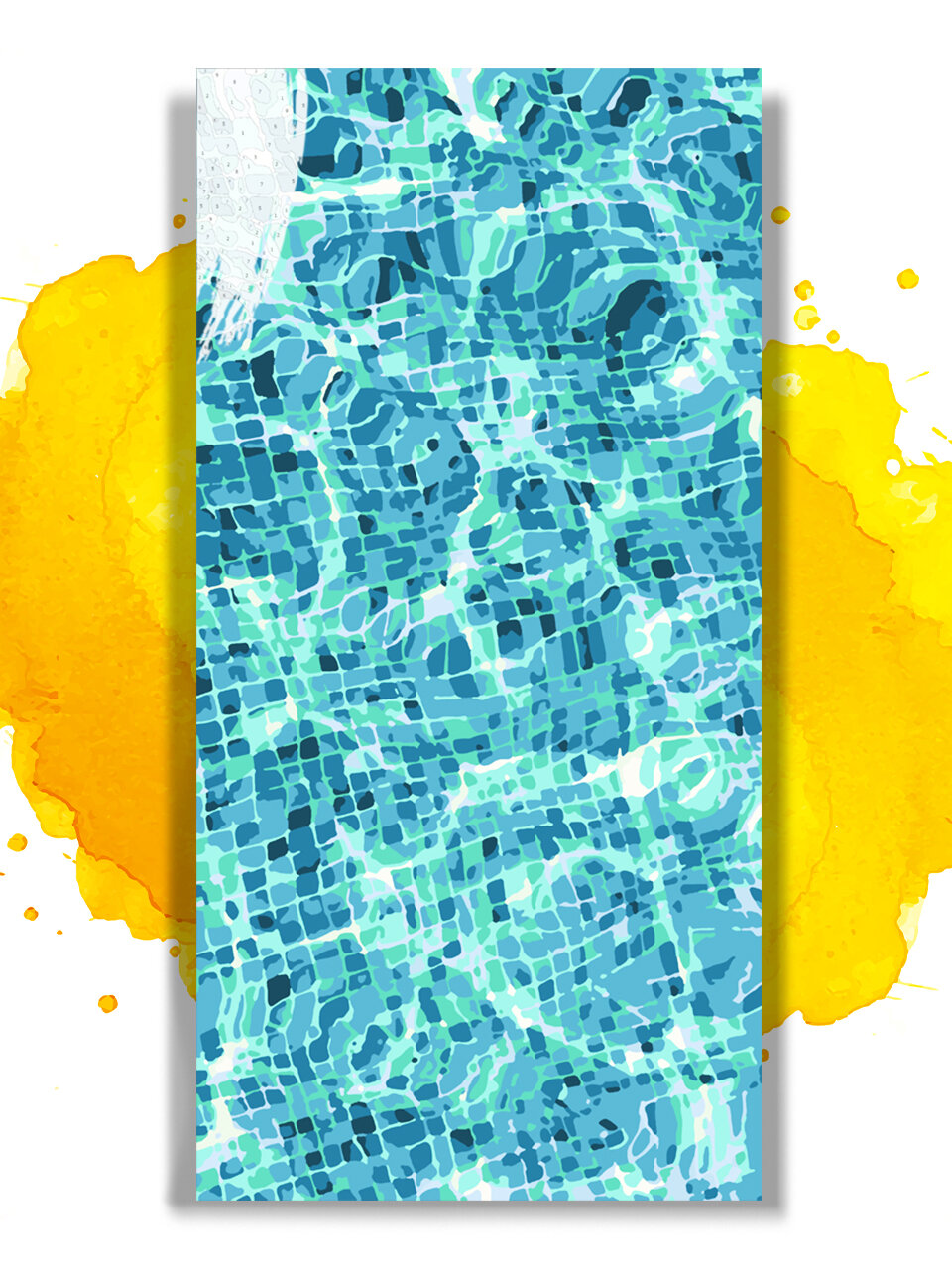 Картина по номерам на холсте Бассейн, 30 х 60 см