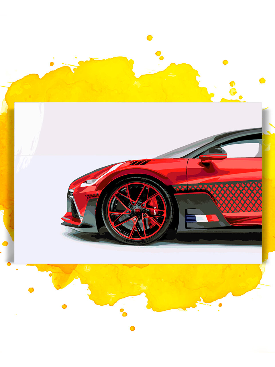 Картина по номерам на холсте Bugatti Divo, 40 х 50 см