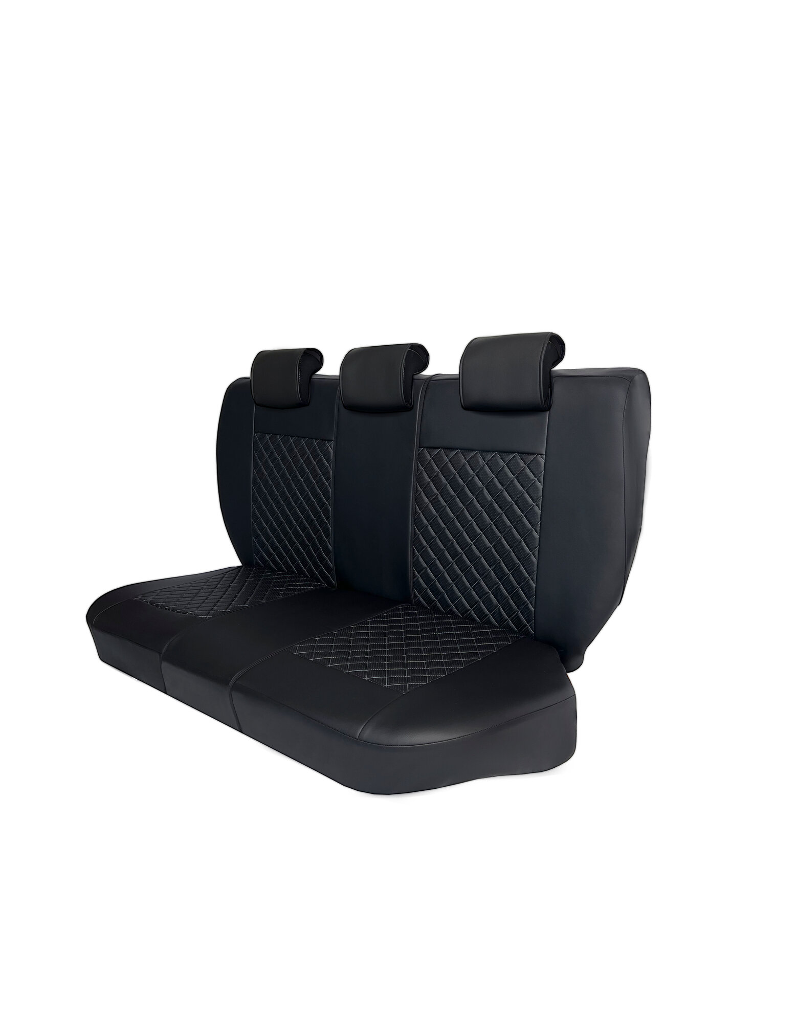 Чехлы Trend Bravo экокожа стеганая серая строчка черные