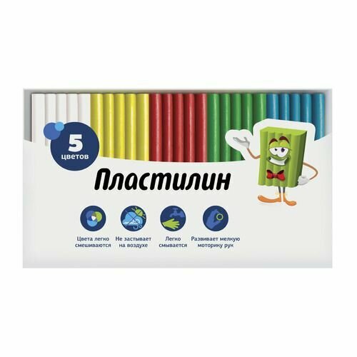 Пластилин Silwerhof Народная коллекция 956145-05, 5 цветов, 50грамм, картонная коробка