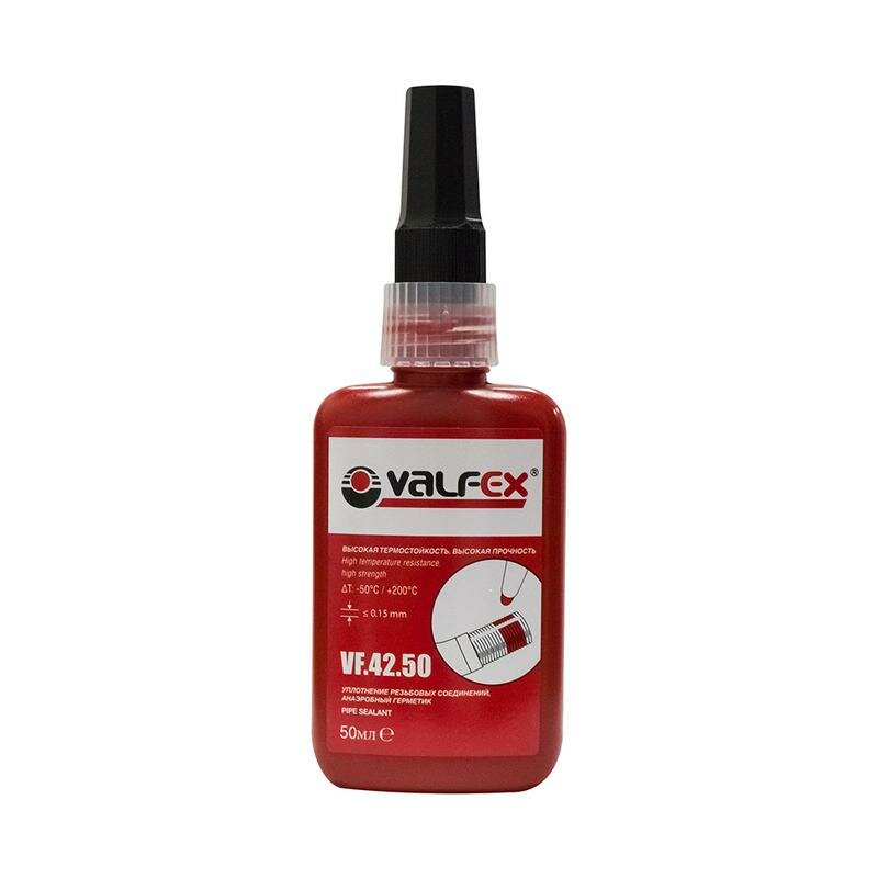 Клей-герметик анаэробный тюбик (50мл) (демонтаж с нагревом) (120/10) красн, VALFEX VF.42.50 (1 шт.)