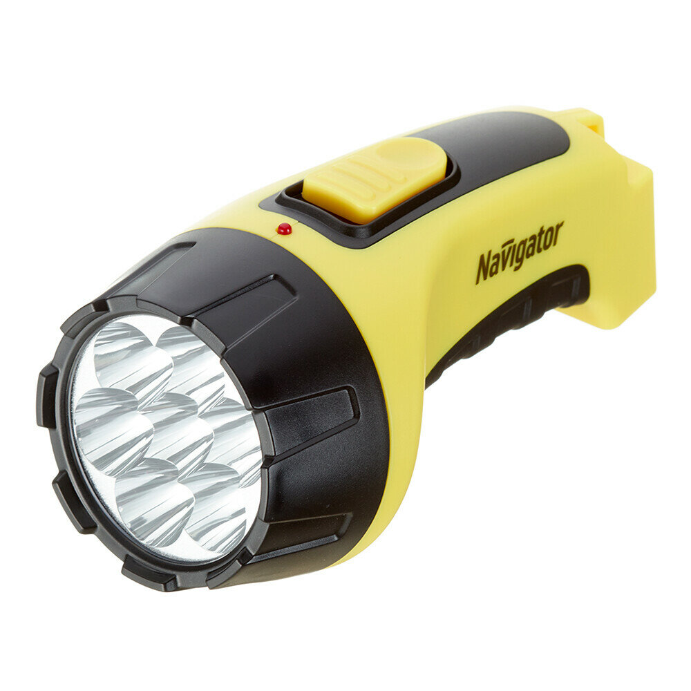 Фонарь ручной Navigator 949522 светодиодный 7 LED аккумуляторный SLA 700 мАч ударопрочный пластик с прямой зарядкой от сети