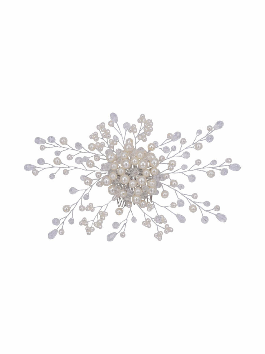 Заколка-гребень для волос, OTOKODESIGN, бижутерный сплав, серебристый, женский, 31-70006