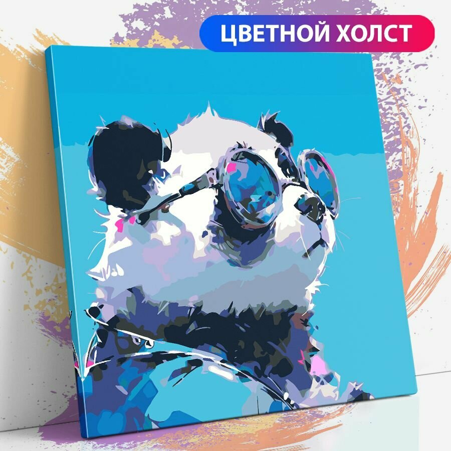 Картина по номерам на холсте с подрамником, "Панда", 40х40 см