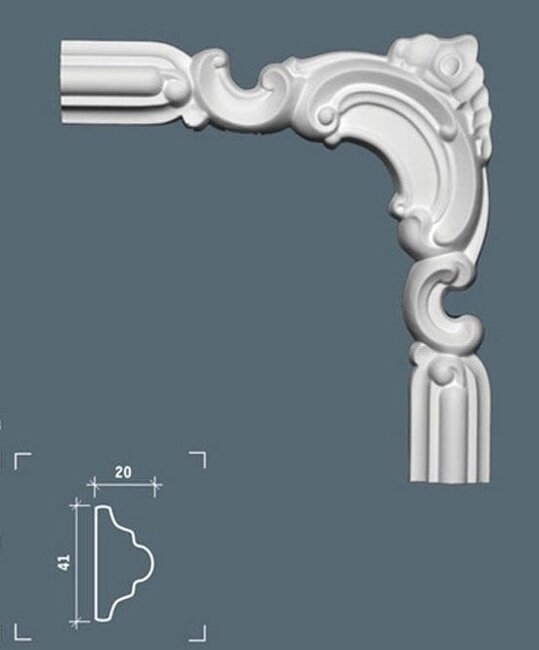 Угловой элемент для молдинга NMC WL1-C3, 1шт