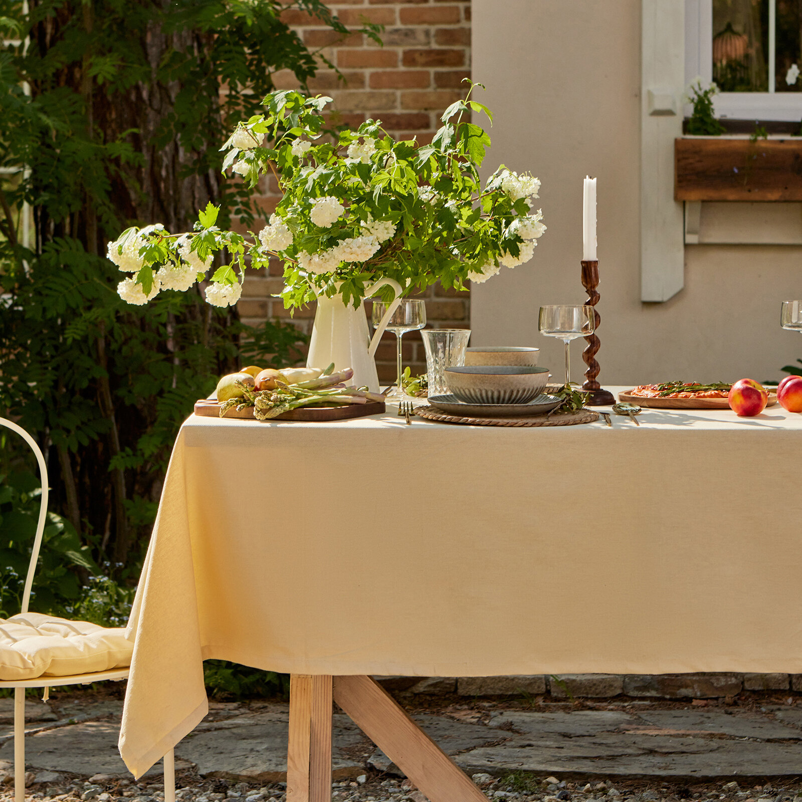 Скатерть Этель Home 146х220 см, цв. молочный, 100% хл, саржа 250 г/м2, 10472159