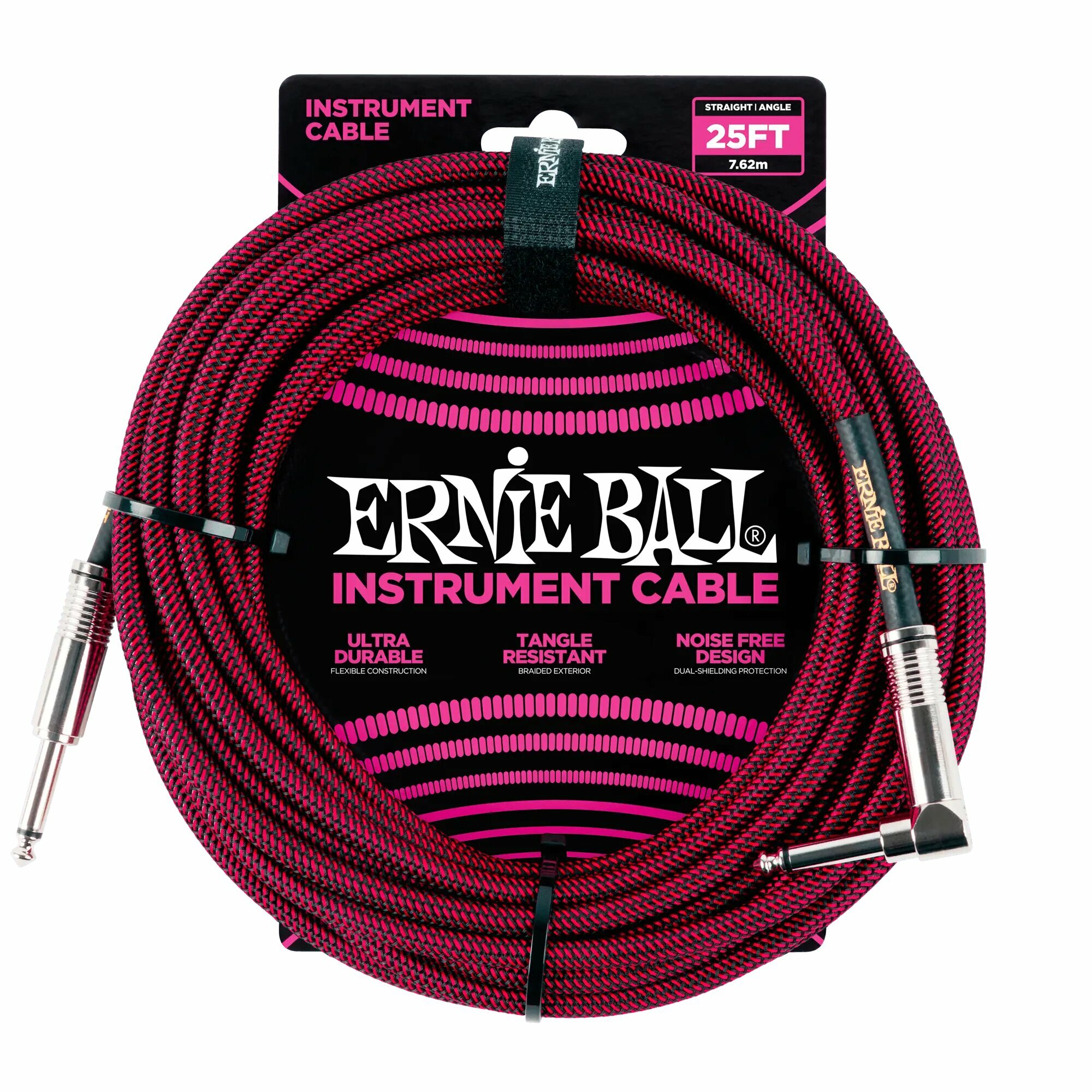 Инструментальный кабель Ernie Ball 6062 7.5м Braided Red