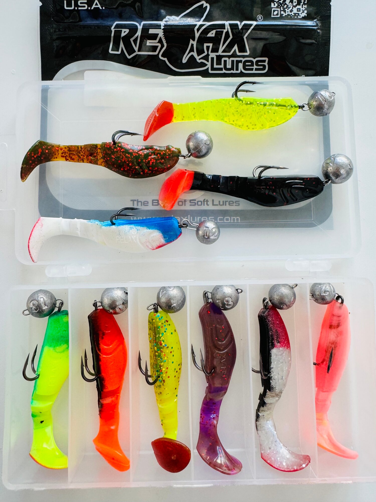 Набор оснащенных силиконовых приманок для рыбалки Relax