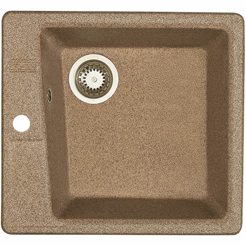 Кухонная мойка из искуственного мрамора / Накладная раковина для кухни Акватон Парма 47 1A713032PM270 Терракотовая