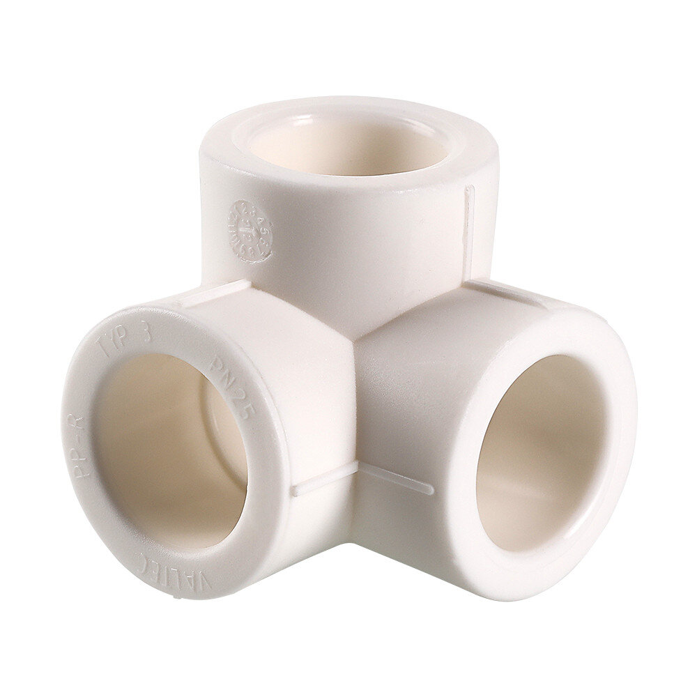 Тройник двухплоскостной 25 мм VALTEC полипропилен PP-R белый