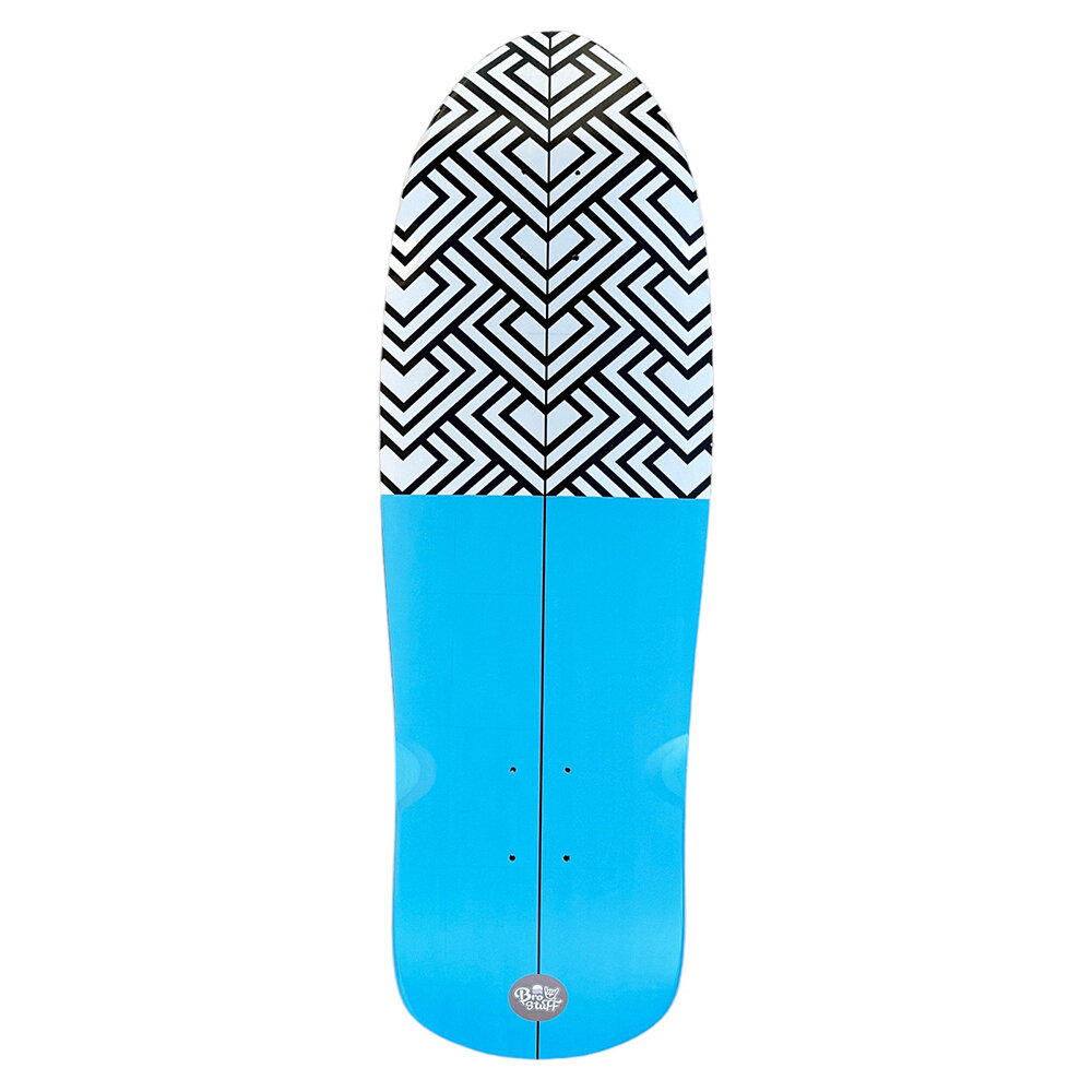 Дека для круизера, скейтборда BroStuff geometric blue, размер 32x10.5