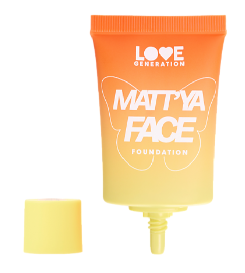 Тональный крем Love Generation Matt'ya Face, тон 01 слоновая кость, матирующий, c экстрактом матчи, 30 мл