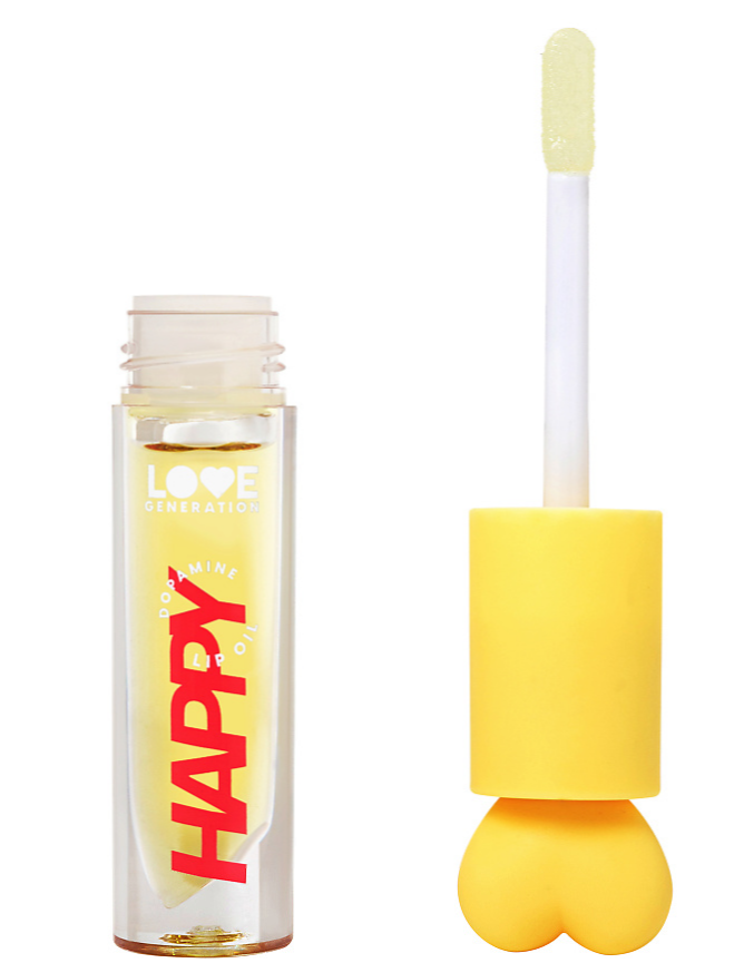 Масло для губ Love Generation Be happy, тон 02 прозрачно-желтый, 2,3 мл