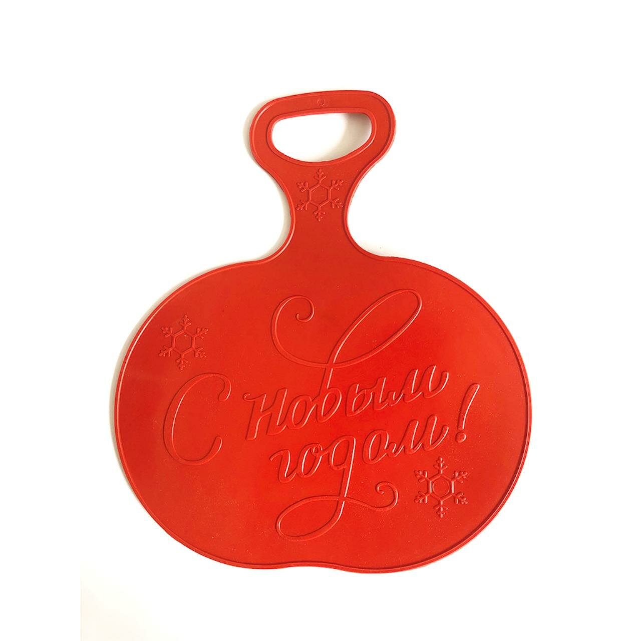 Санка-Ледянка ТяниТолкай "С Новым годом", морозоустойчивый пластик, длина 31 см, ширина 25 см