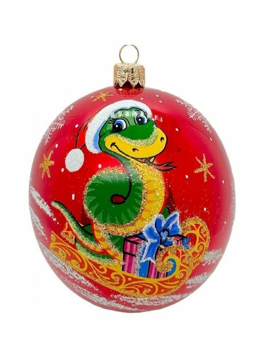 Шар 95мм Зодиак-"Санки", красный