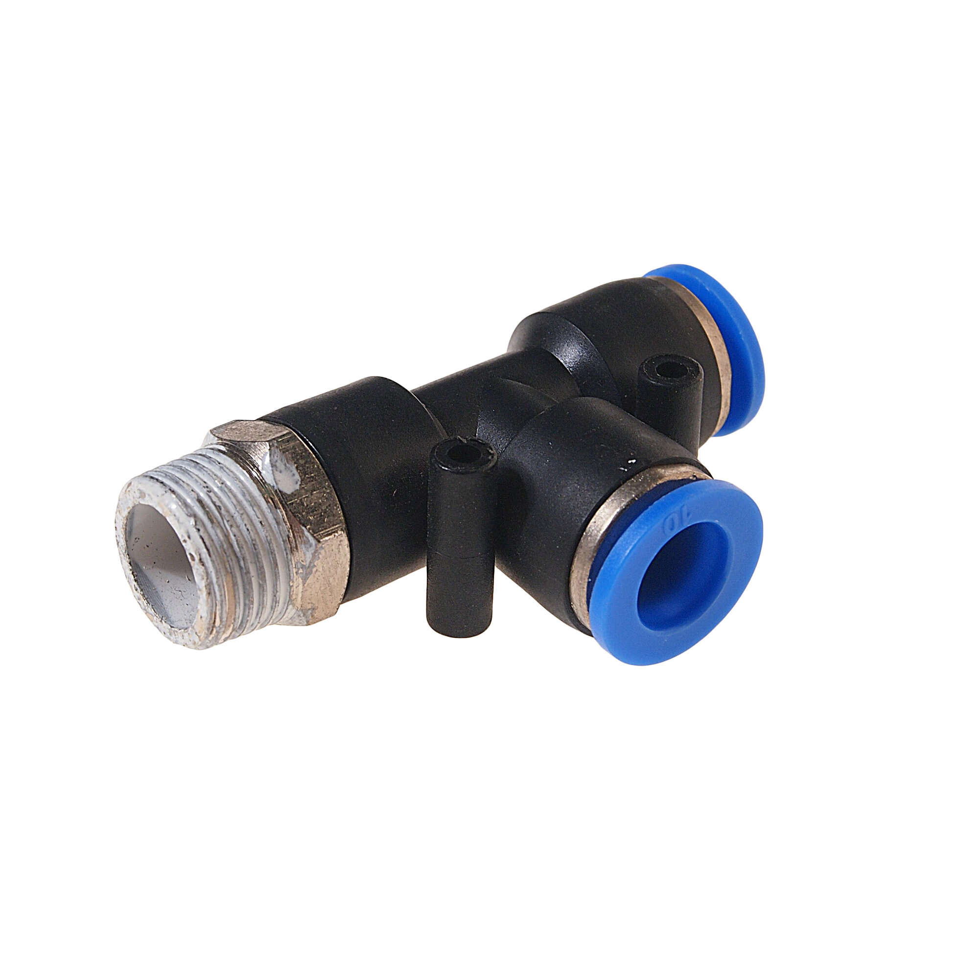 Фитинг RF-SPD10-03 Т-образный для пластиковых трубок 10мм с наружной резьбой 3/8" ROCKFORCE