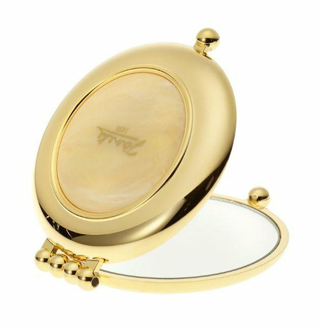 JANEKE Зеркало карманное позолоченное, D65 линзы ZEISS