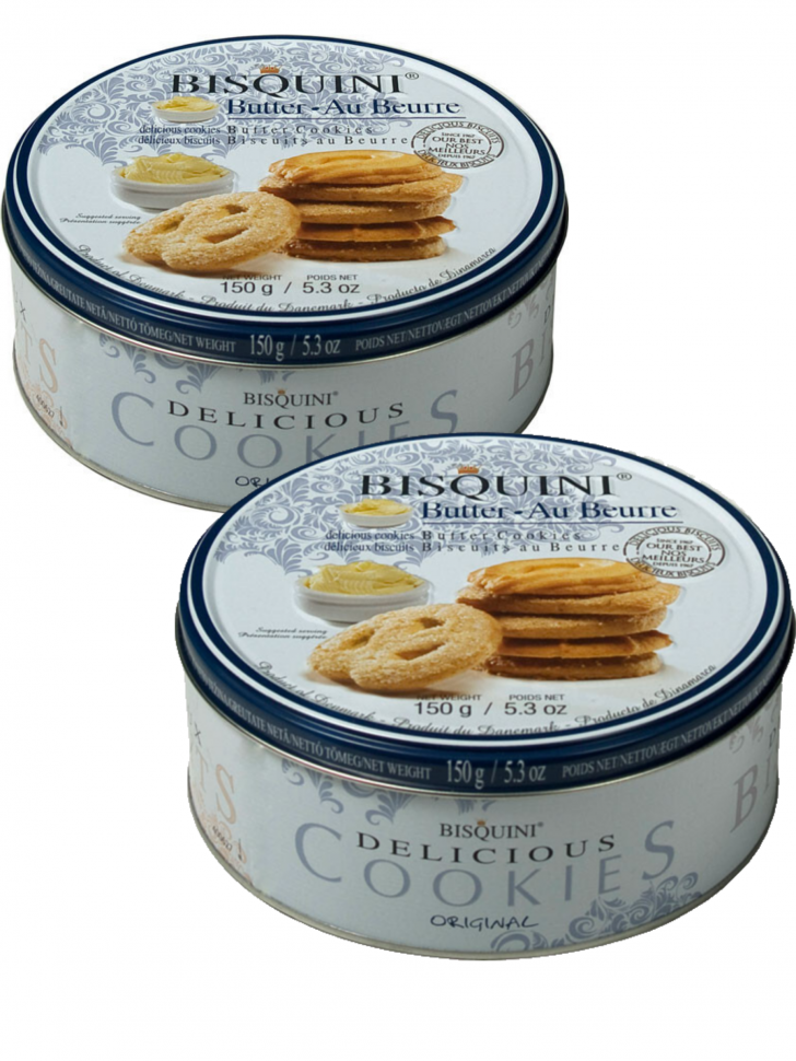 Bisquini Butter 150г сливочное 26% печенье 2 жестяные банки (27169-8495/2)