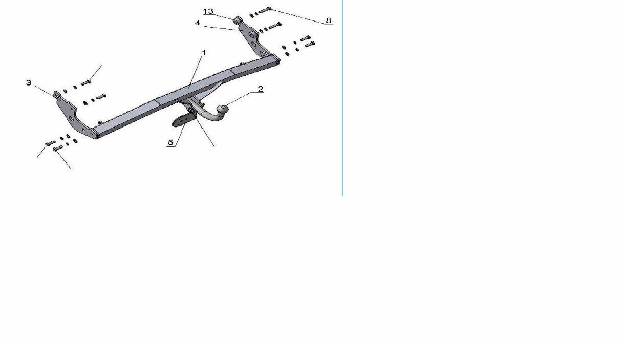 Фаркоп для Hyundai Getz хэтчбек 2003-2005гг. (без электрики) (паспорт и сертификат) AvtoS. HY16