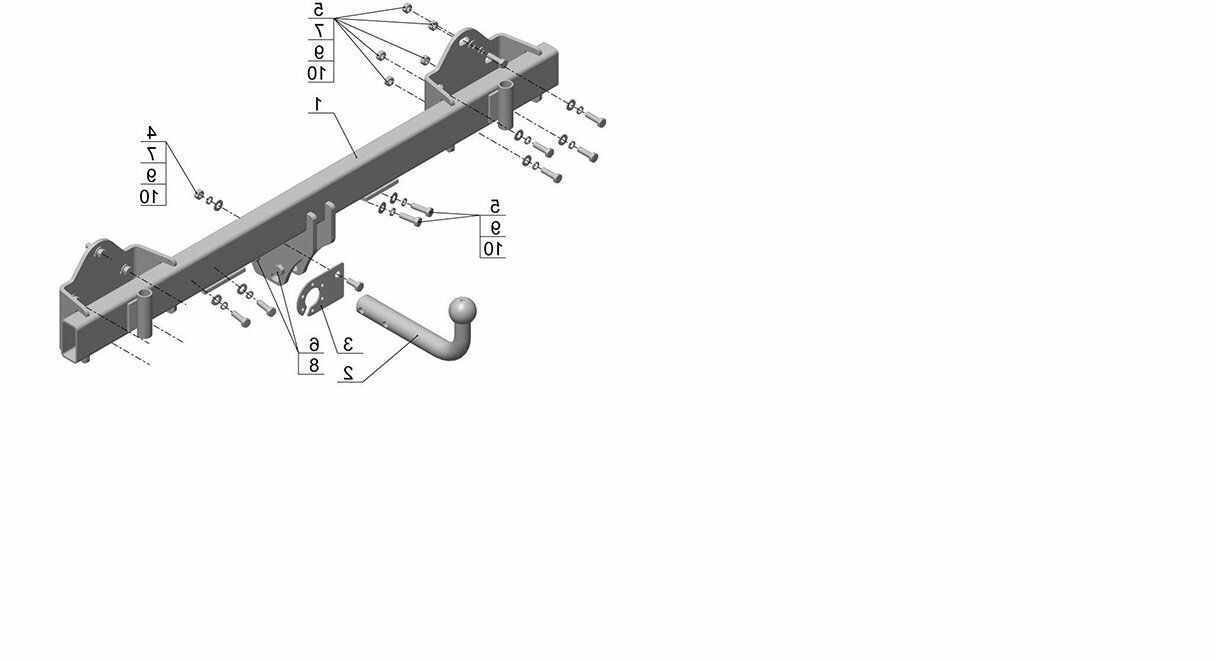 Фаркоп для BMW X5 E53 SUV 2000-2007гг. (без электрики) (паспорт и сертификат) AvtoS. BM01