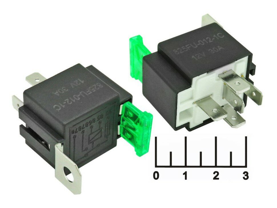 Реле =12V 30A 825FU-012-1C с предохранителем 30A