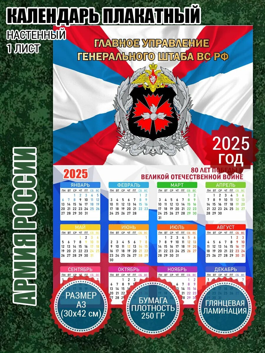 Календарь плакат Военная разведка ГРУ