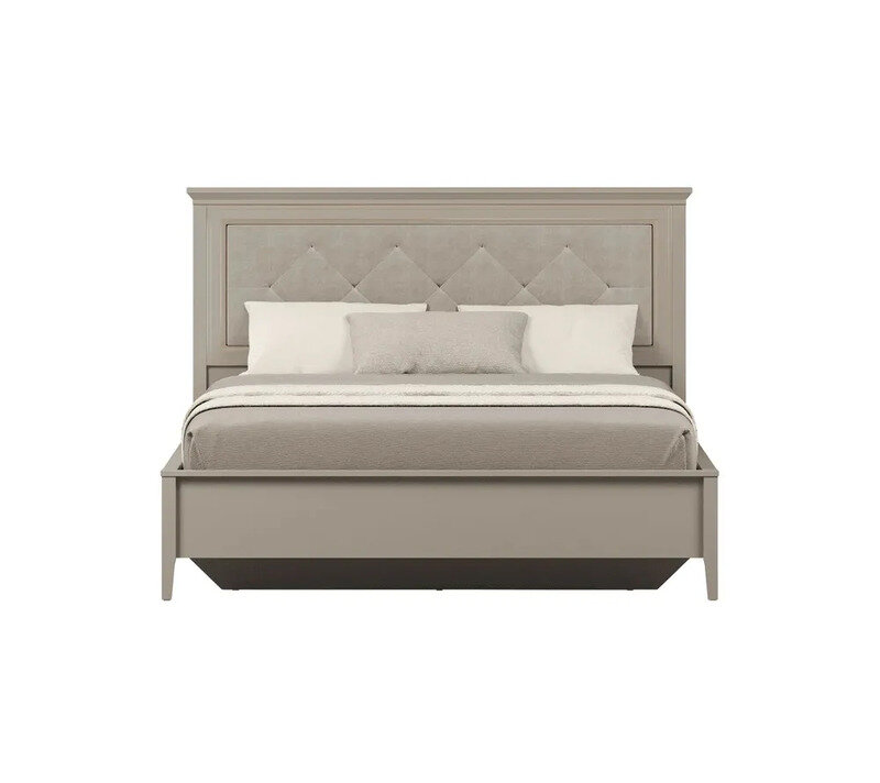 Кровать БРВ мебель CLASSIC LOZ160х200 с мягким элементом Глиняный серый