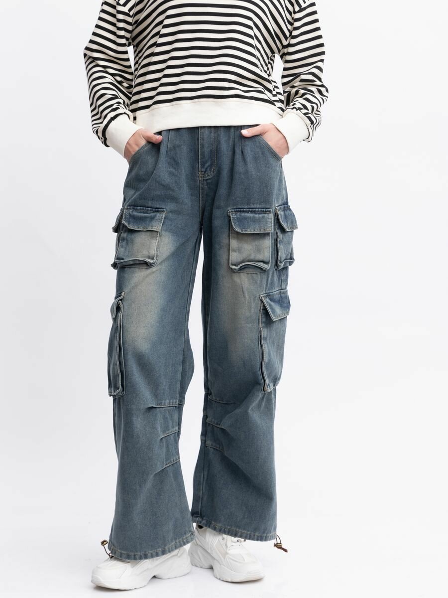 Джинсы карго 