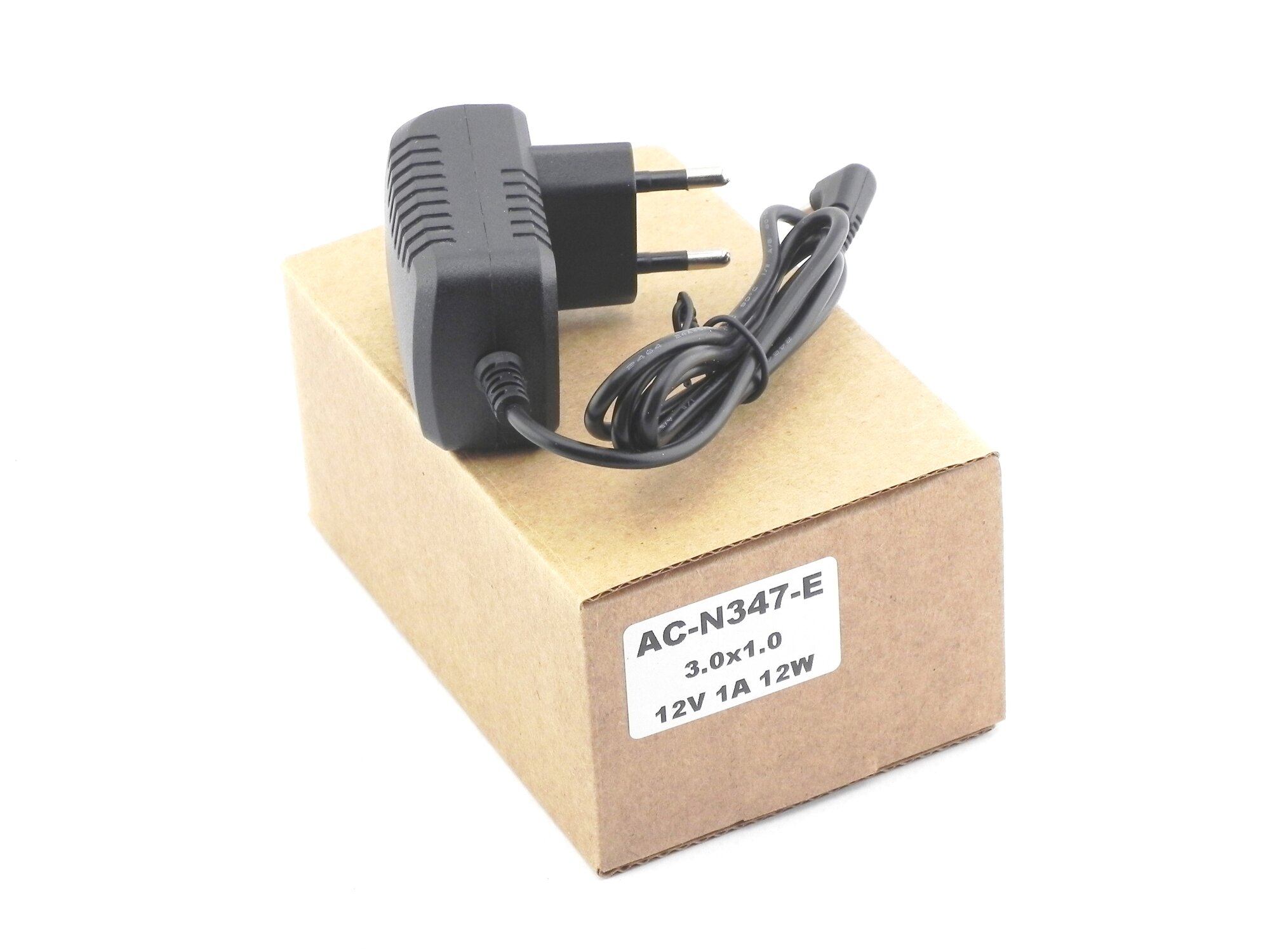 Блок питания 12V 1A 12W разъем штекера 3.0*1.0 - угловой, для широкого спектра техники