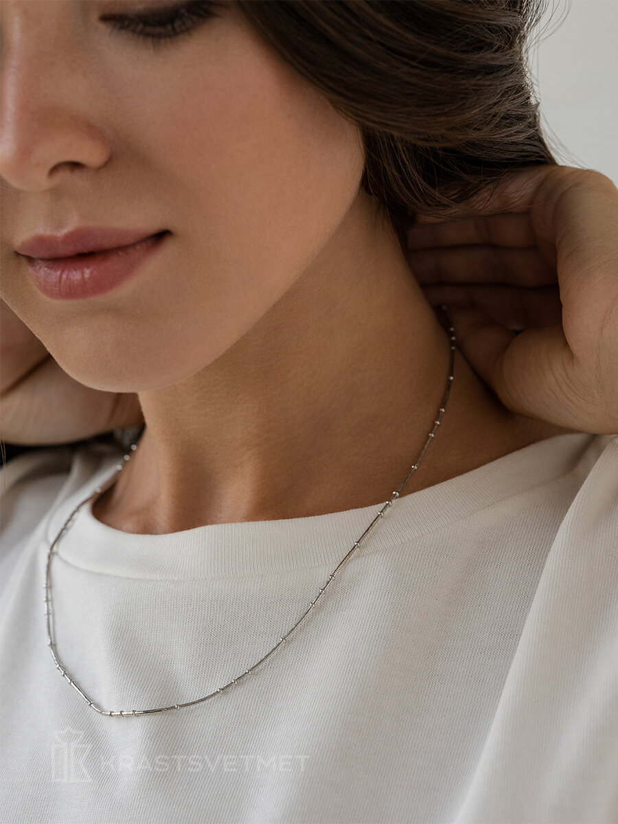 Цепь серебро, 925 проба, родирование